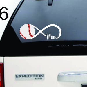 Baseball Infinity Window Decal / Window Sticker / Car Decal / Love ...