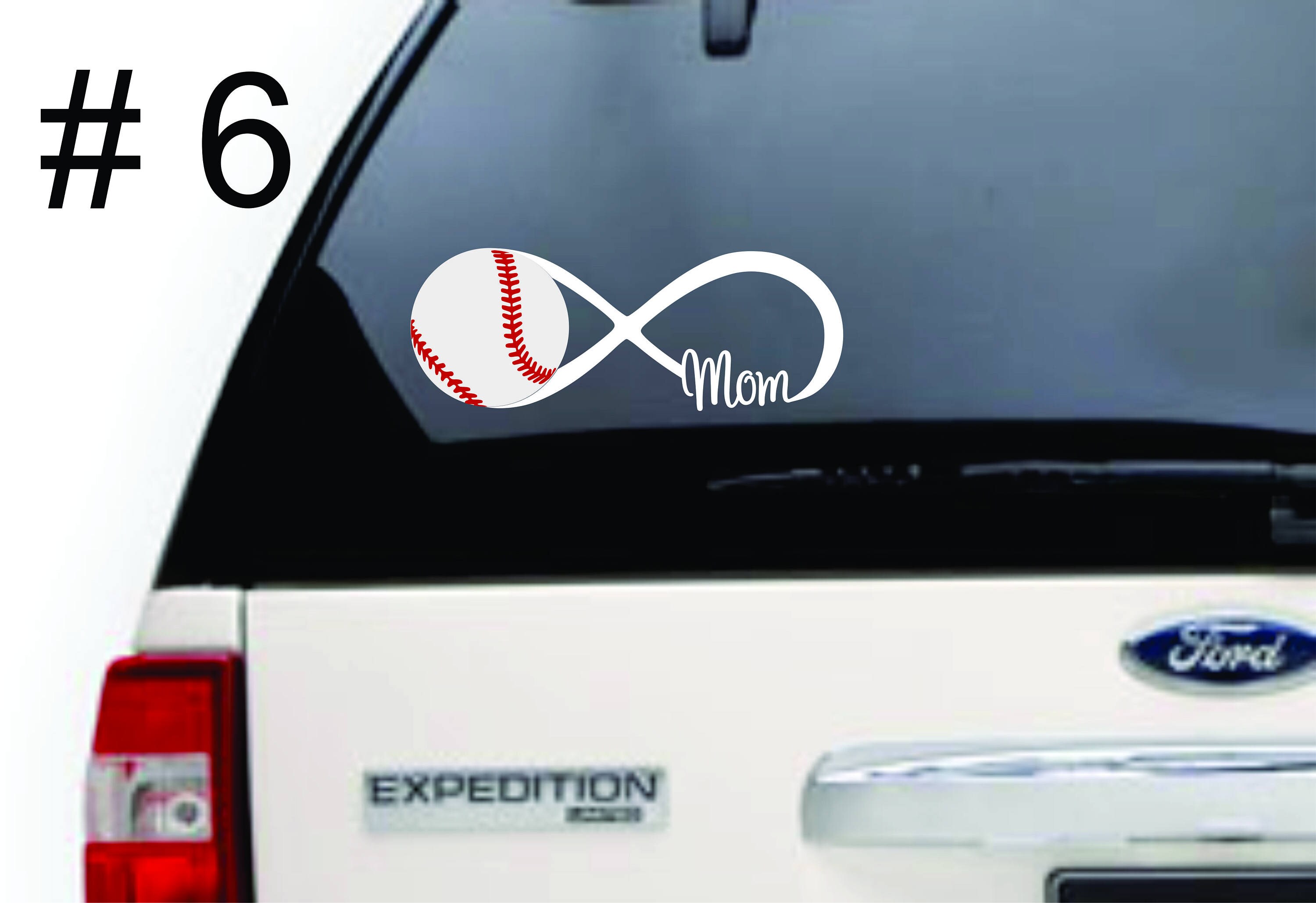 Baseball Infinity Window Decal / Window Sticker / Car Decal / | Etsy