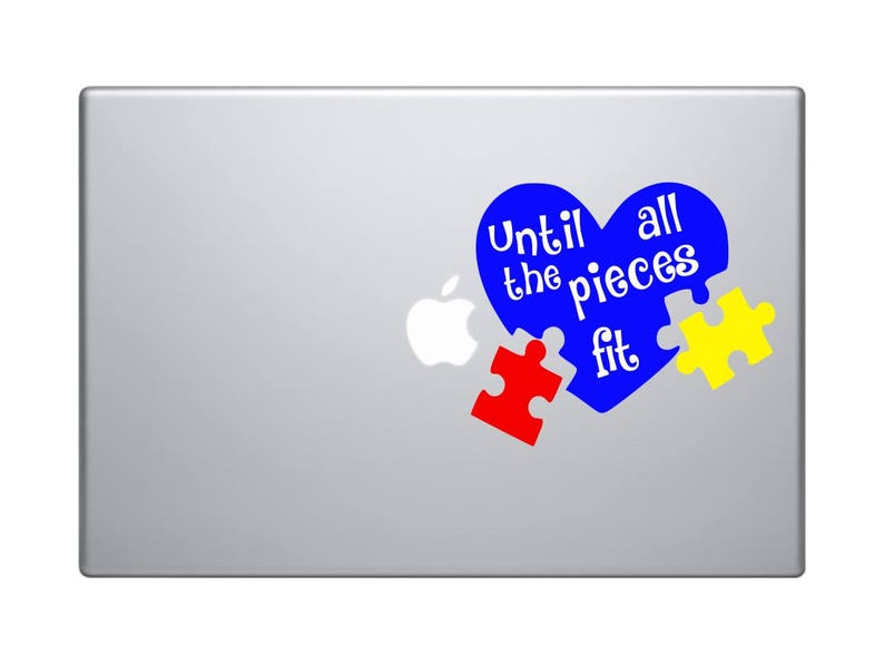 Autism Awareness - Until All the Pieces Fit - Heart Puzzle Piece Car ...