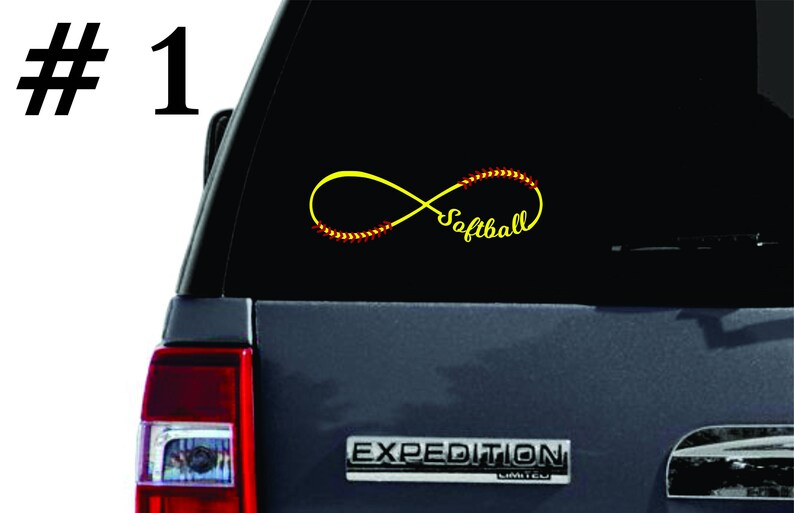 Softball Infinity Window Decal / Window Sticker / Car Decal / Love ...