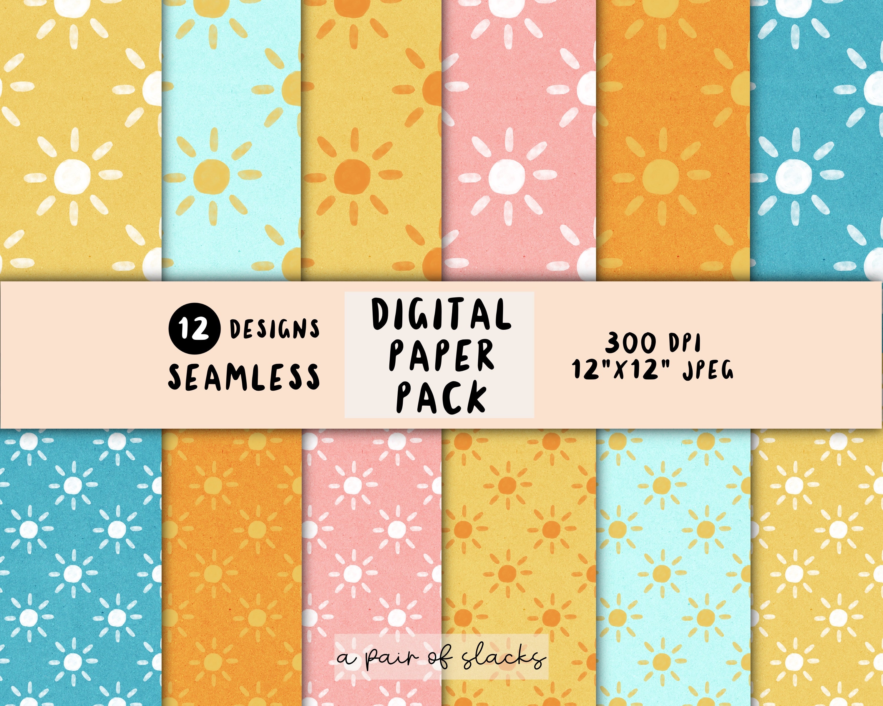 Watercolor Bright Suns - Sun Doodle Illustration, Background, Scrapbook ...