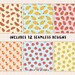 Watercolor Fruit Digital Paper Pack - Watermelon, Strawberry, Orange ...