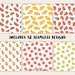 Watercolor Fruit Digital Paper Pack - Watermelon, Strawberry, Orange ...