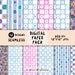 Bright Daisy Doodles Digital Paper Pack Floral Illustration Background ...