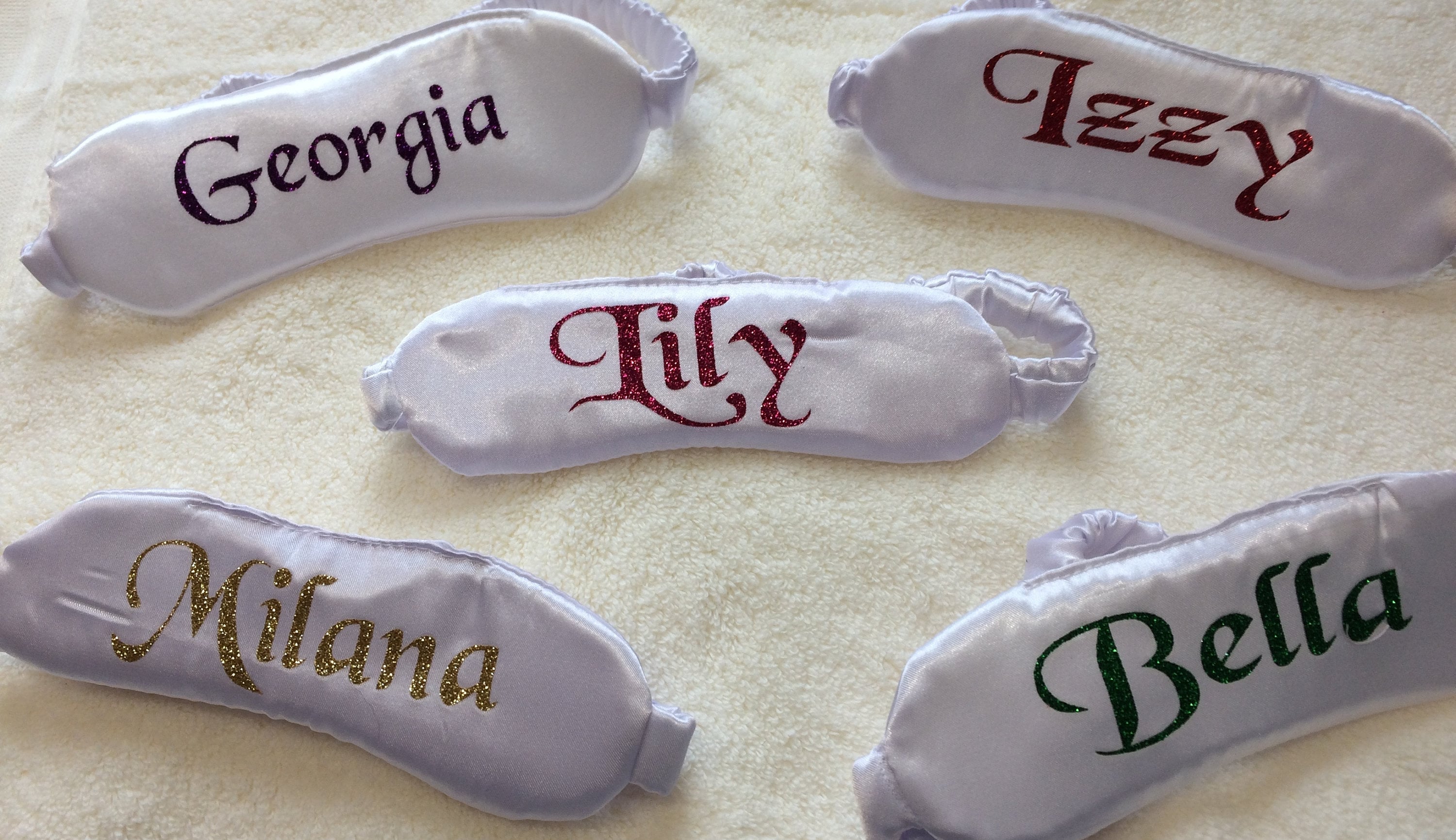 Childrens/kids Personalised Satin Sleep Masks to Match Robes & - Etsy UK