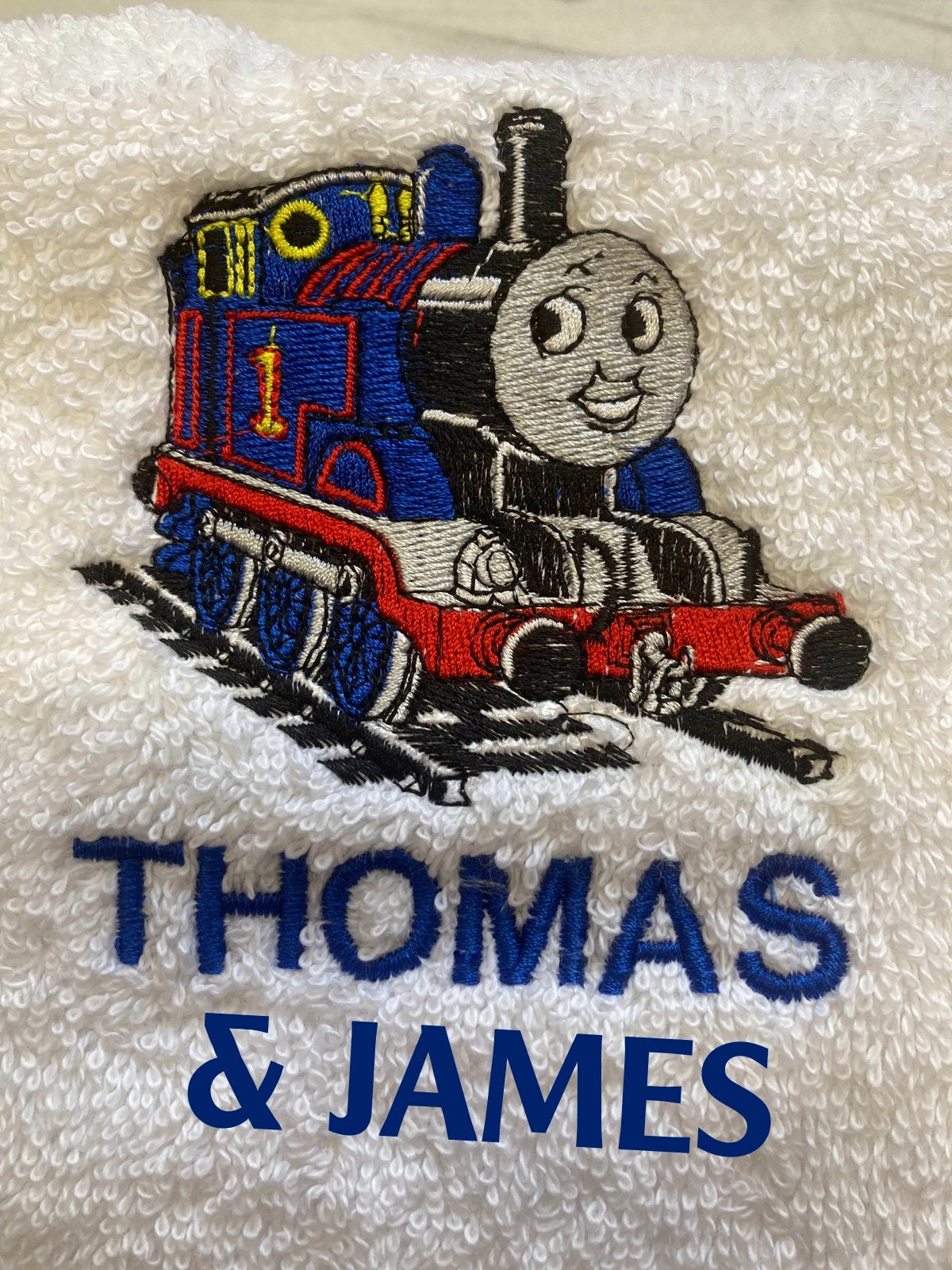 Thomas the Tank Personalised Towel Set - Etsy UK