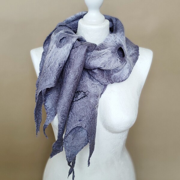 Cobweb Felted Scarf - Etsy