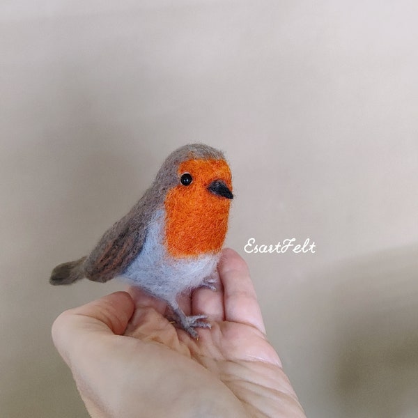Needle Felted Robin - Etsy