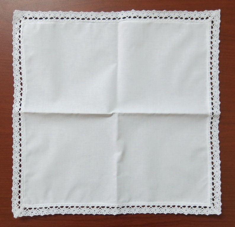 100 White Lace Cotton Women's Handkerchiefs, 11.5"x11.5" - Etsy