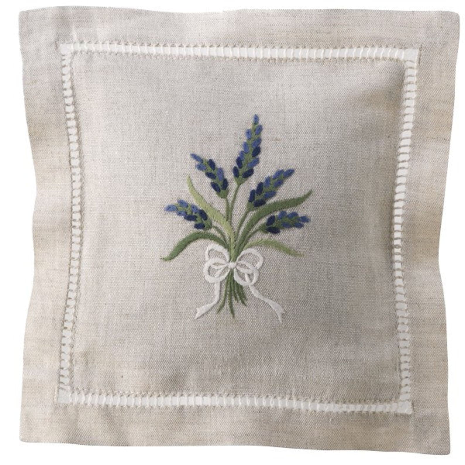 100 Natural Linen Sachet Bags With the Embroidered Lavender Wreath - Etsy