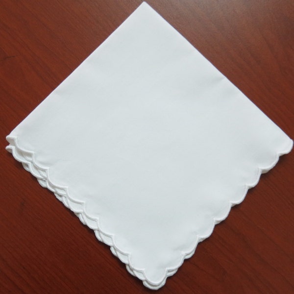 Scalloped Edge Handkerchiefs - Etsy