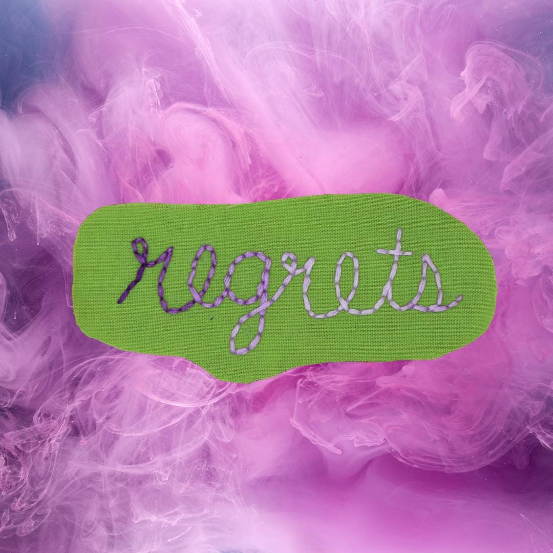 Regrets Dark Humor Funny Hand-embroidered Sew-on Art Patch Appliqué - Etsy