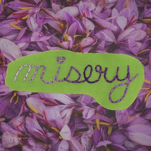 Misery | Dark Humor Funny | Hand-embroidered Sew-on Art Patch Appliqué ...