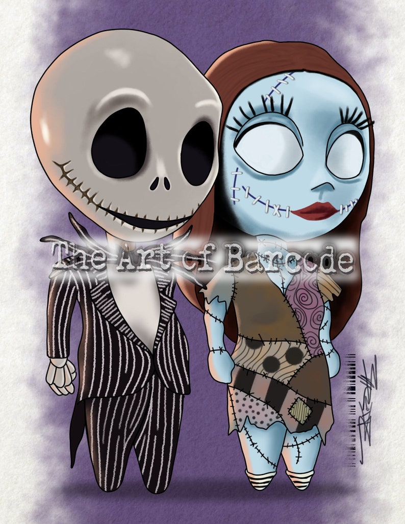 Nightmare Before Christmas Jack and Sally / Lock Shock & - Etsy