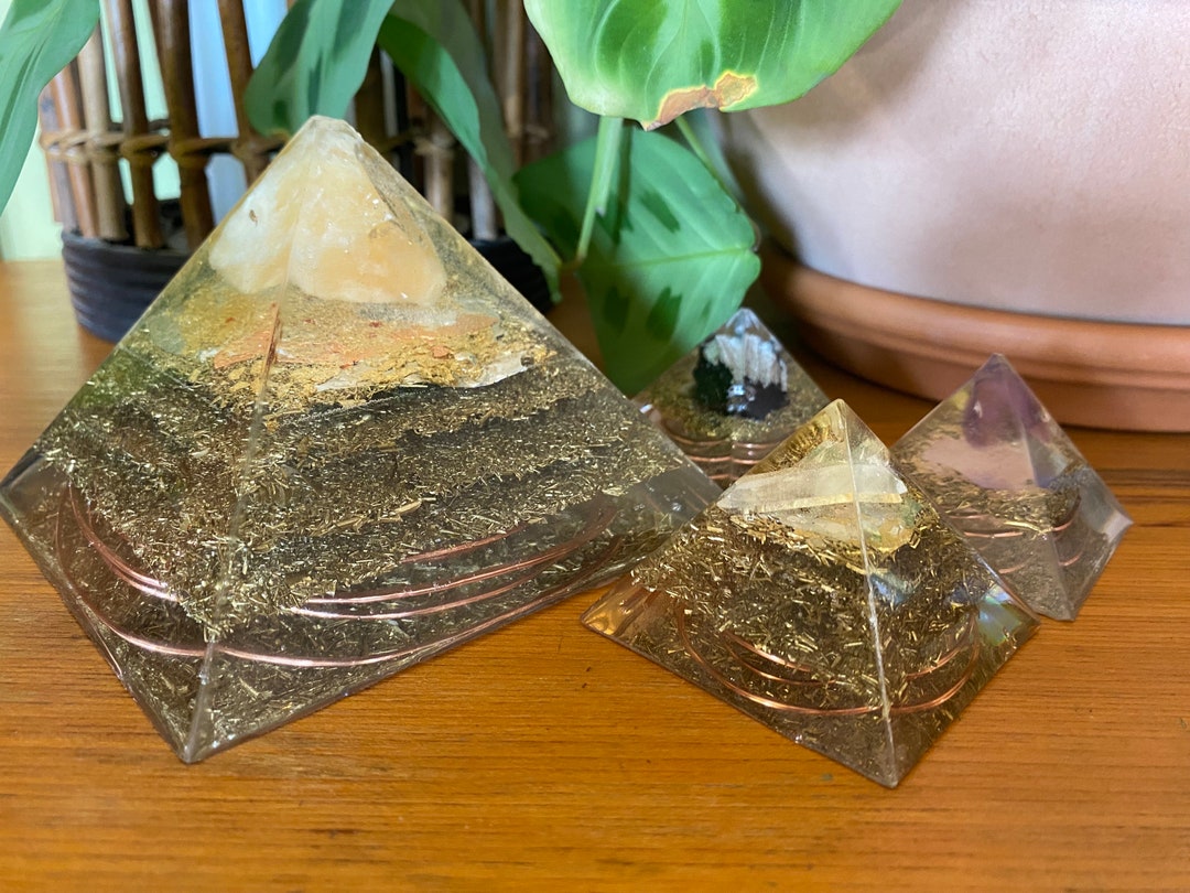 Orange Pyramid Orgone Device Egyptian Generator Healing Tool Copper ...