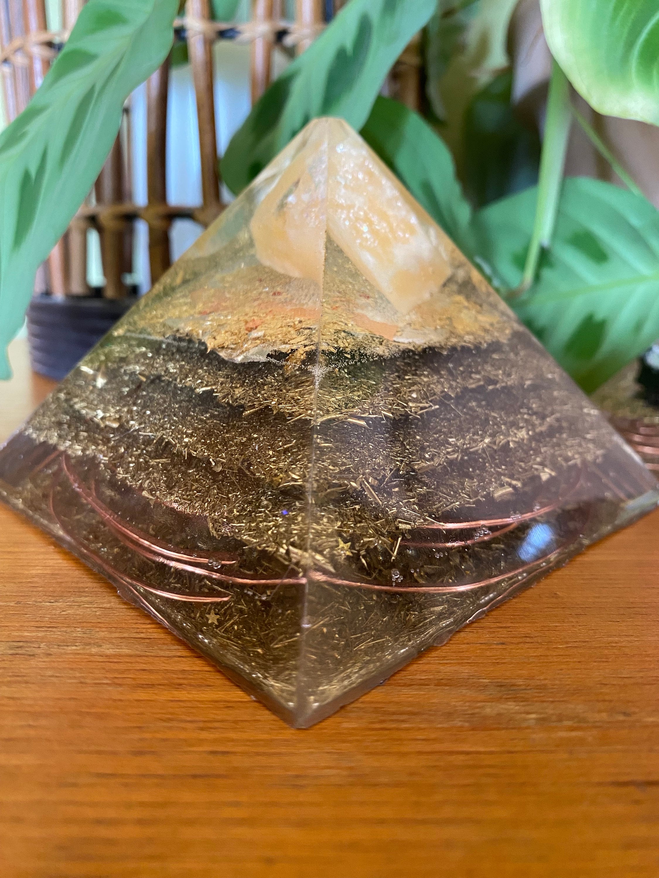 Orange Pyramid Orgone Device Egyptian Generator Healing Tool Copper ...
