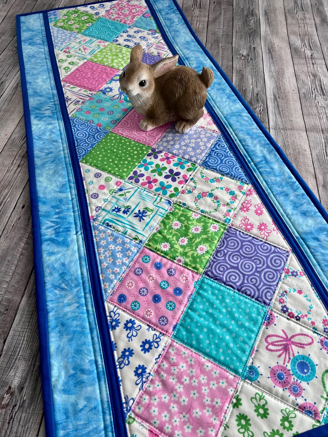 Spring Table Runner -fun Spring Colors, Reversible to White and Orange ...