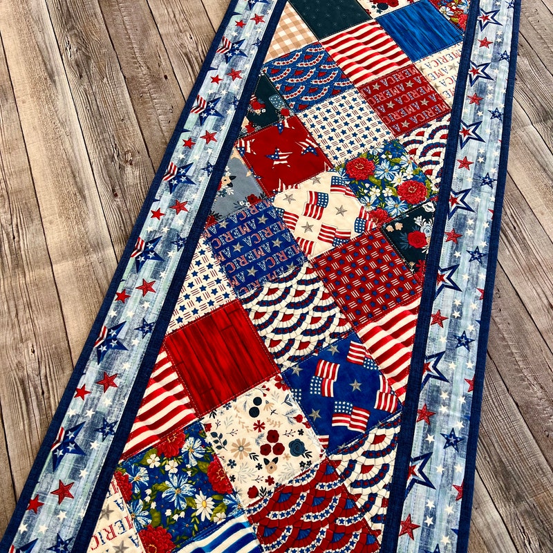 Patchwork Table Runner - Etsy