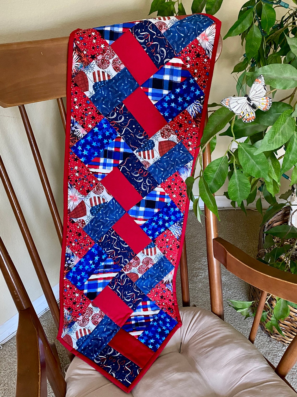 Patriotic Quilted Table Runner 4th of July Table Runner - Etsy