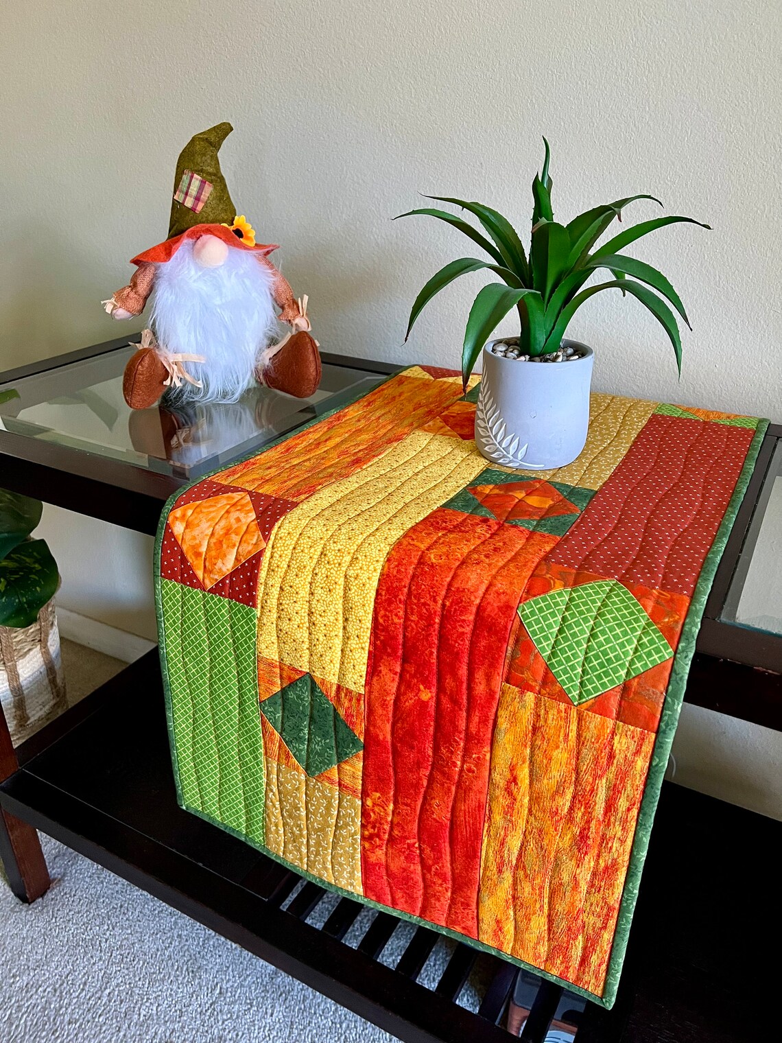 Fall Quilted Table Runner Reversible Table Runner Modern - Etsy