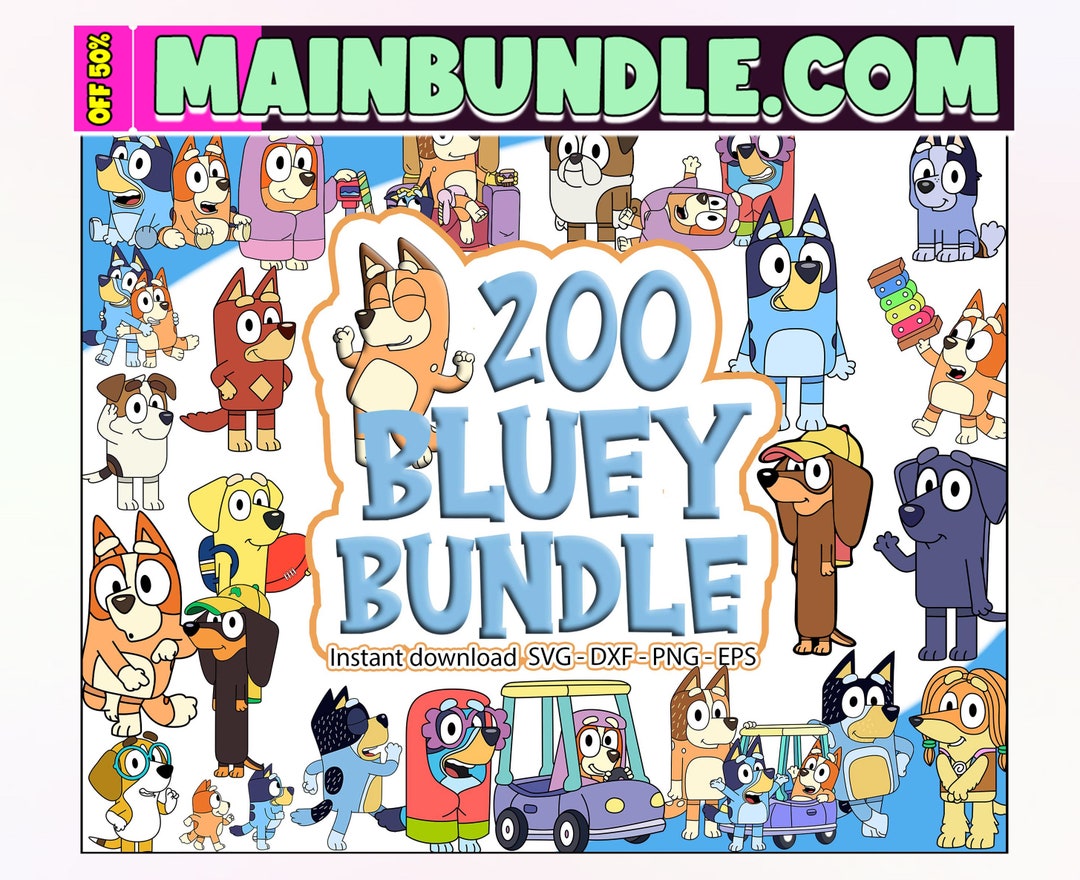 Mega Bluuey Bundle Bluuey Cut Files for Cricut Bluuey - Etsy