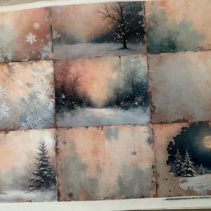 Decoupage, Rice, Paper, Snowy Winter Scenes - Etsy