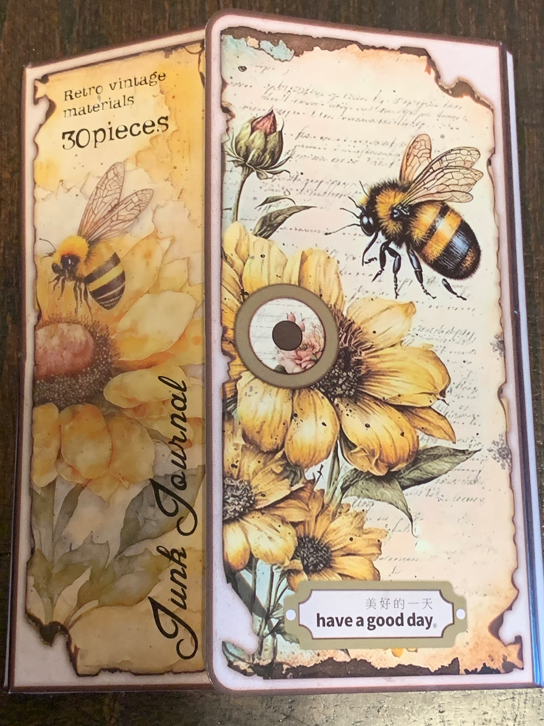 Retro Bee & Sunflower Paper, Vintage Journaling Ephemera (30 Sheets) - Etsy