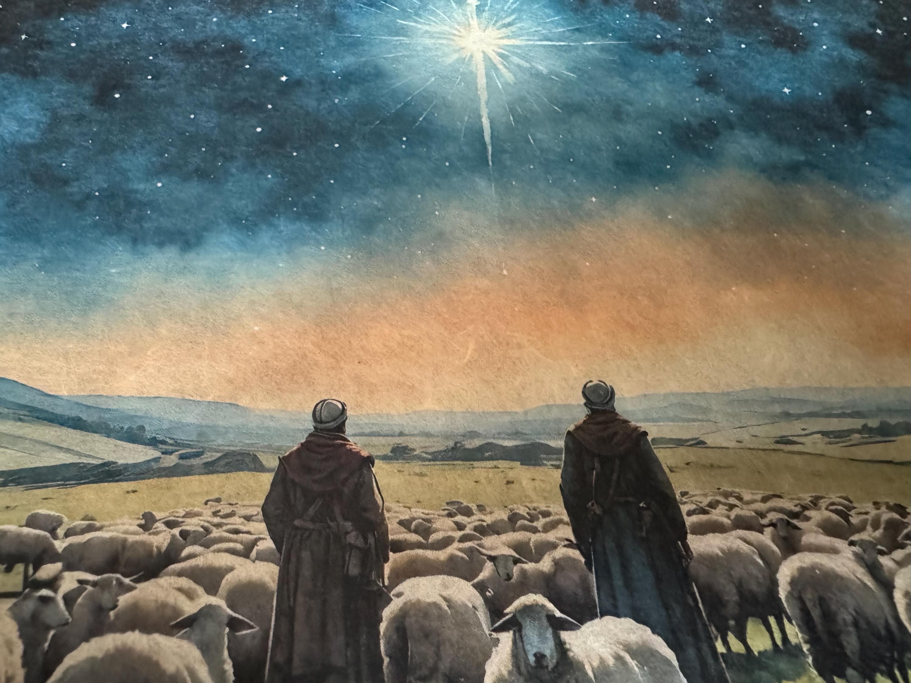 Decoupage, Rice, Paper, Shepherd With Their Sheep - Etsy