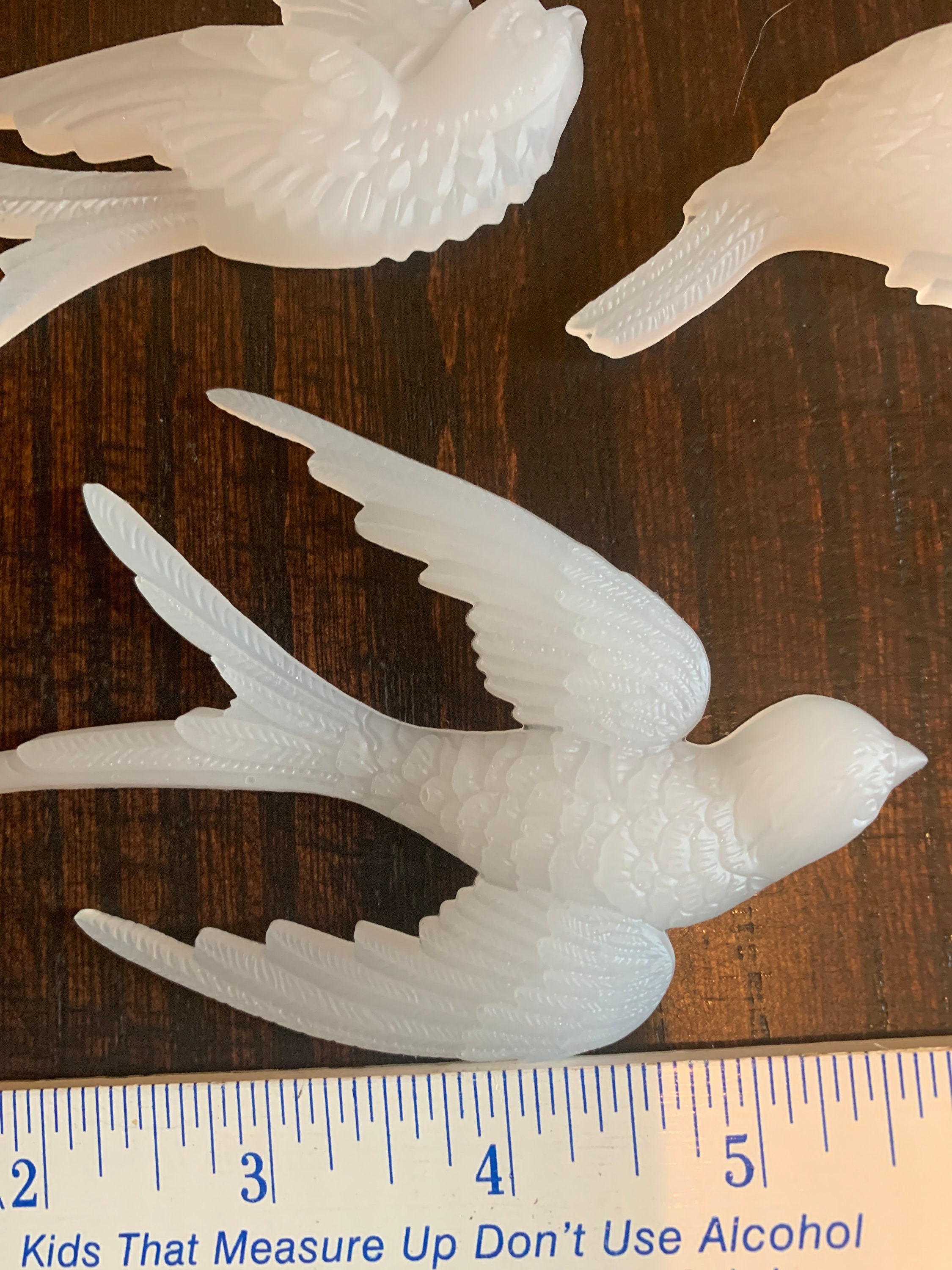 7 Resin Birds. Furniture Appliqué - Etsy