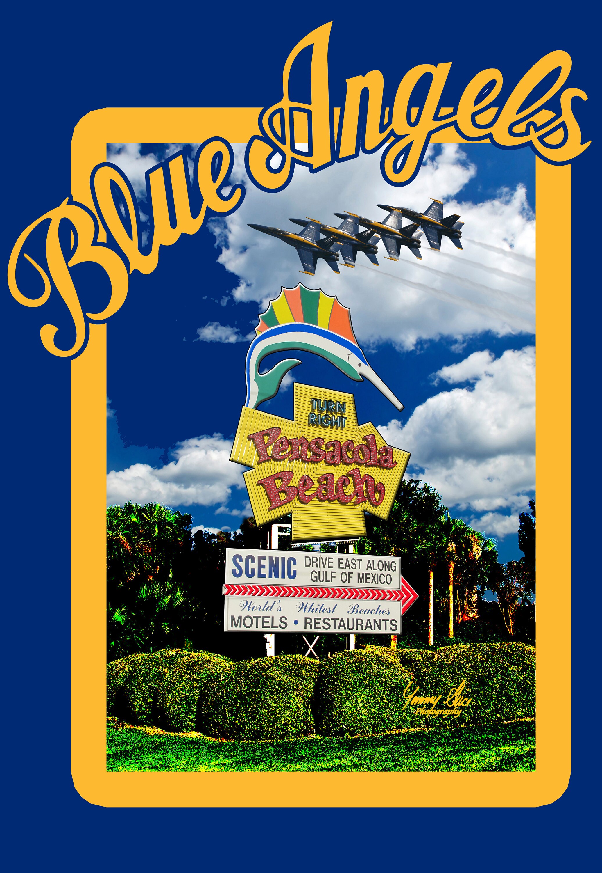 Blue Angel / Iconic Pensacola Beach Sign - TUMBLER - Etsy