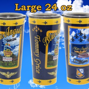 Blue Angel / Iconic Pensacola Beach Sign - TUMBLER - Etsy