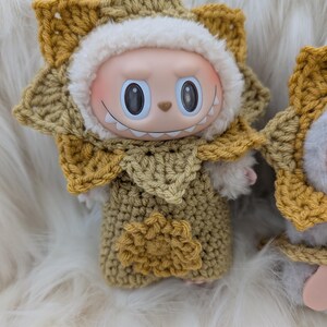 Labubu Sunshine Crochet Outfit Pattern Overalls Lion Labooboo Clothes ...