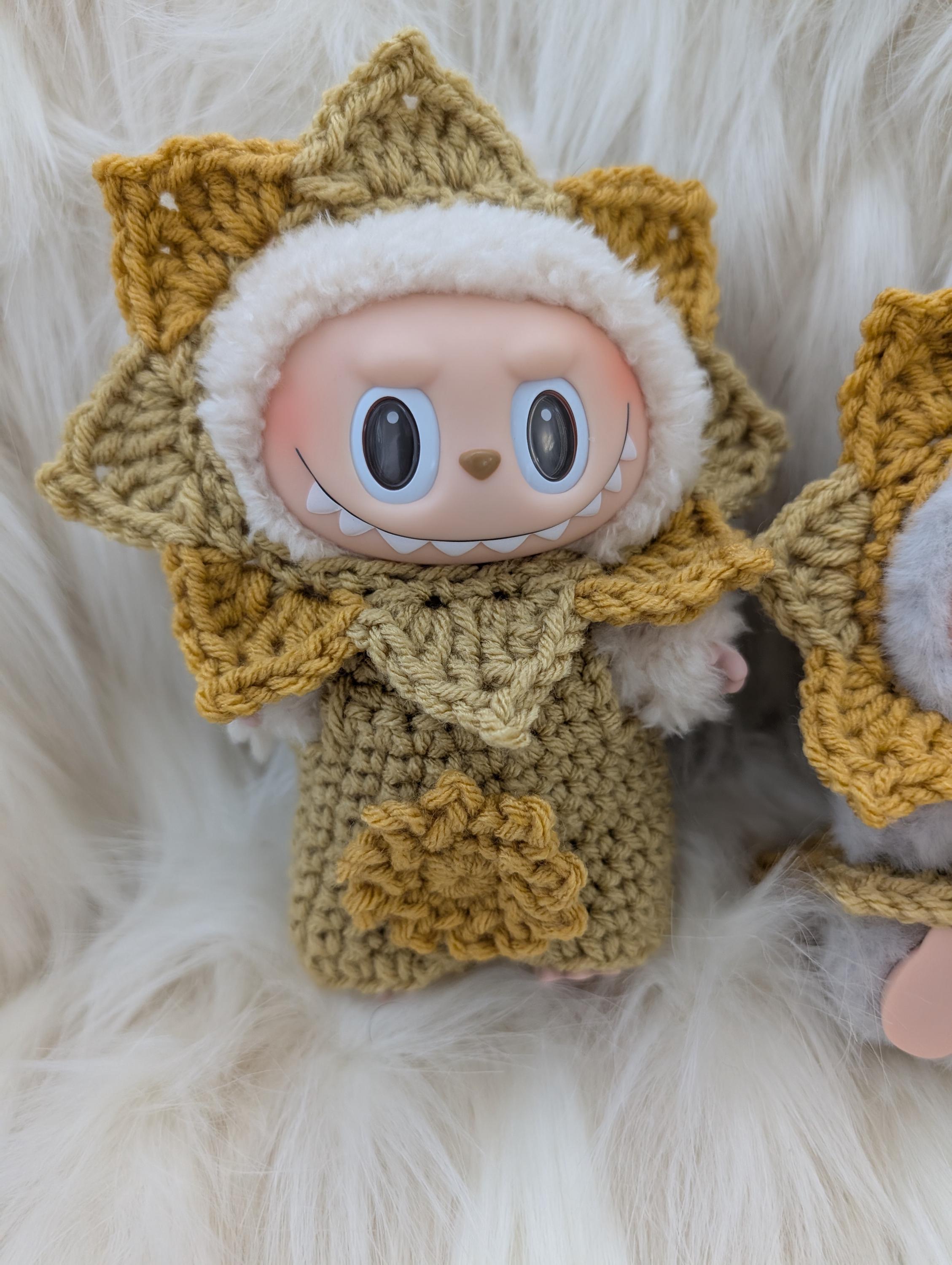 Labubu Sunshine Crochet Outfit Pattern Overalls Lion Labooboo Clothes ...
