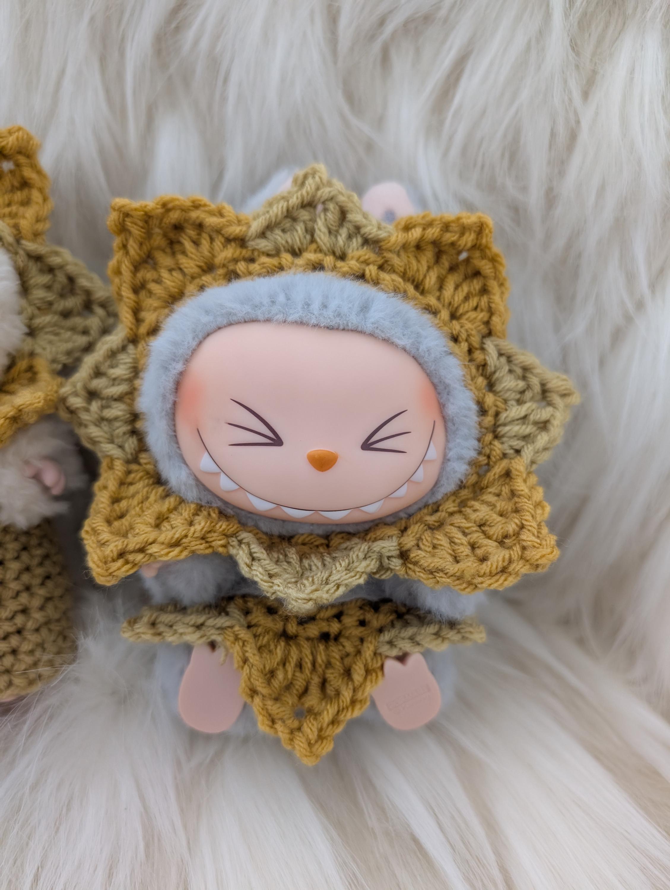 Labubu Sunshine Crochet Outfit Pattern Overalls Lion Labooboo Clothes ...