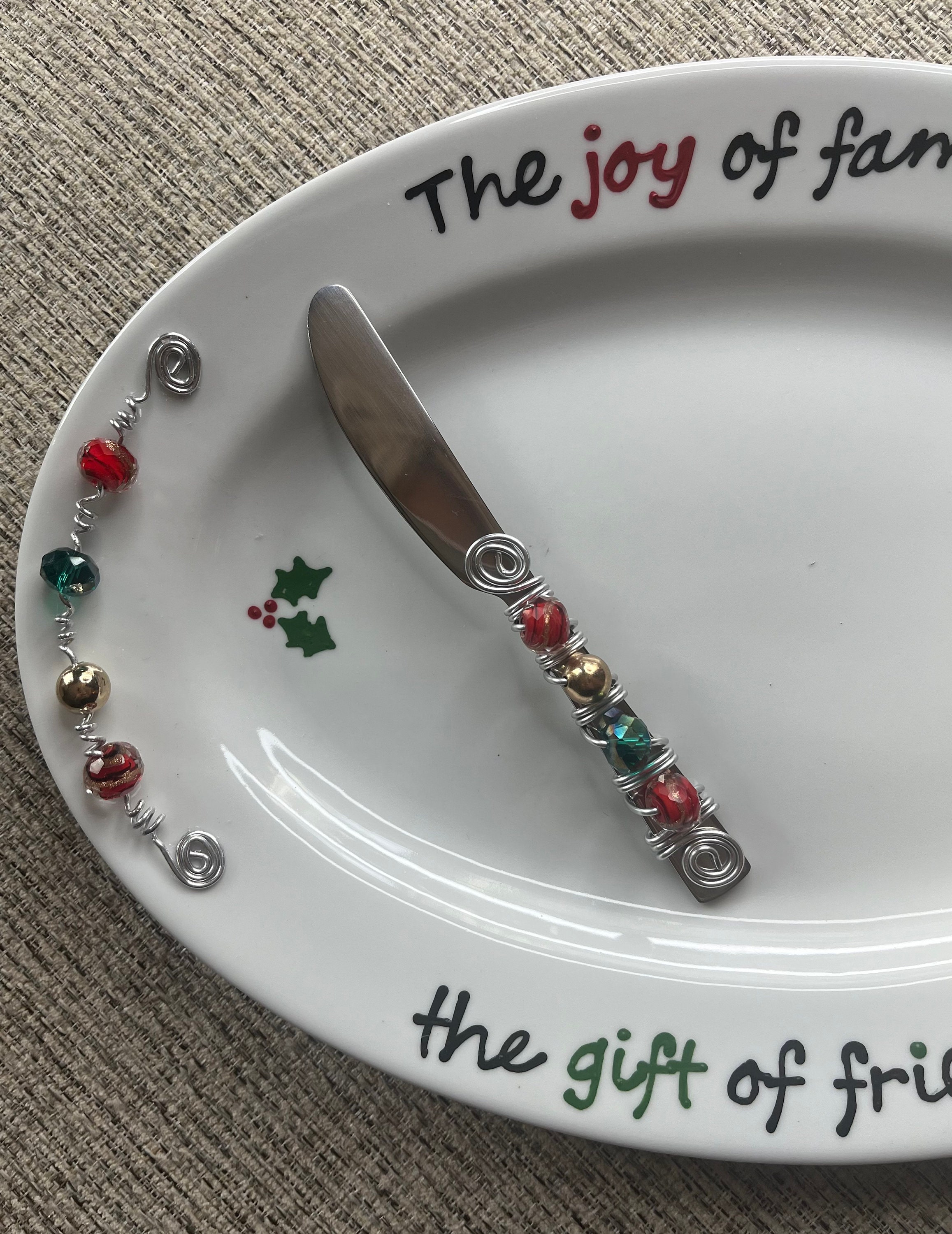 Christmas, Holidays, Family, Friends, Holly, Holiday Serving Platter ...