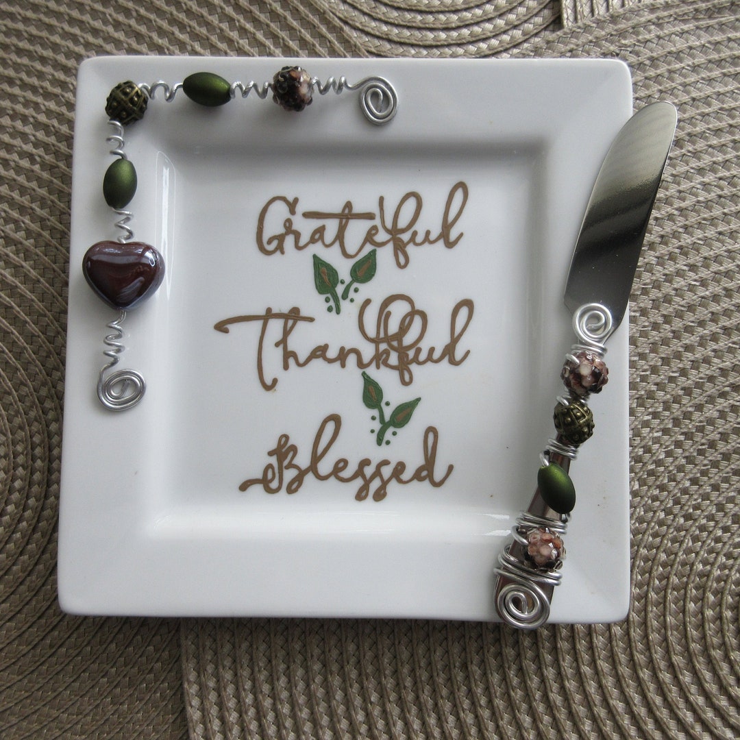 Fall, Thanksgiving, Fall, Appetizer Platter, Decorative Plate, Grateful ...