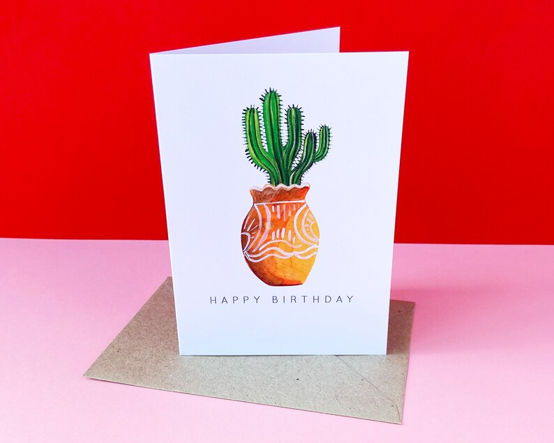 Happy Birthday Cactus Greeting Card - Etsy