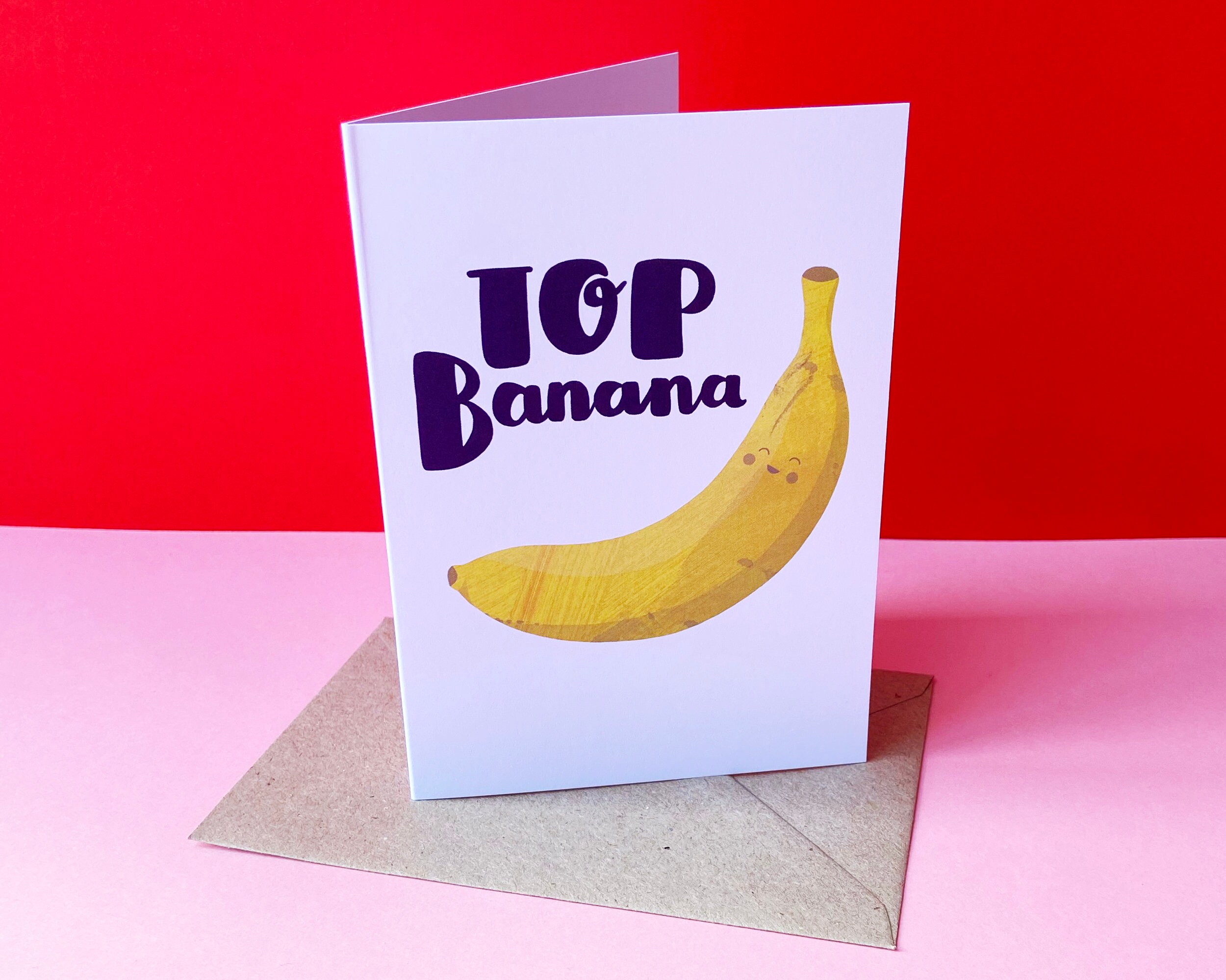 Top Banana Blank Greeting Card - Etsy