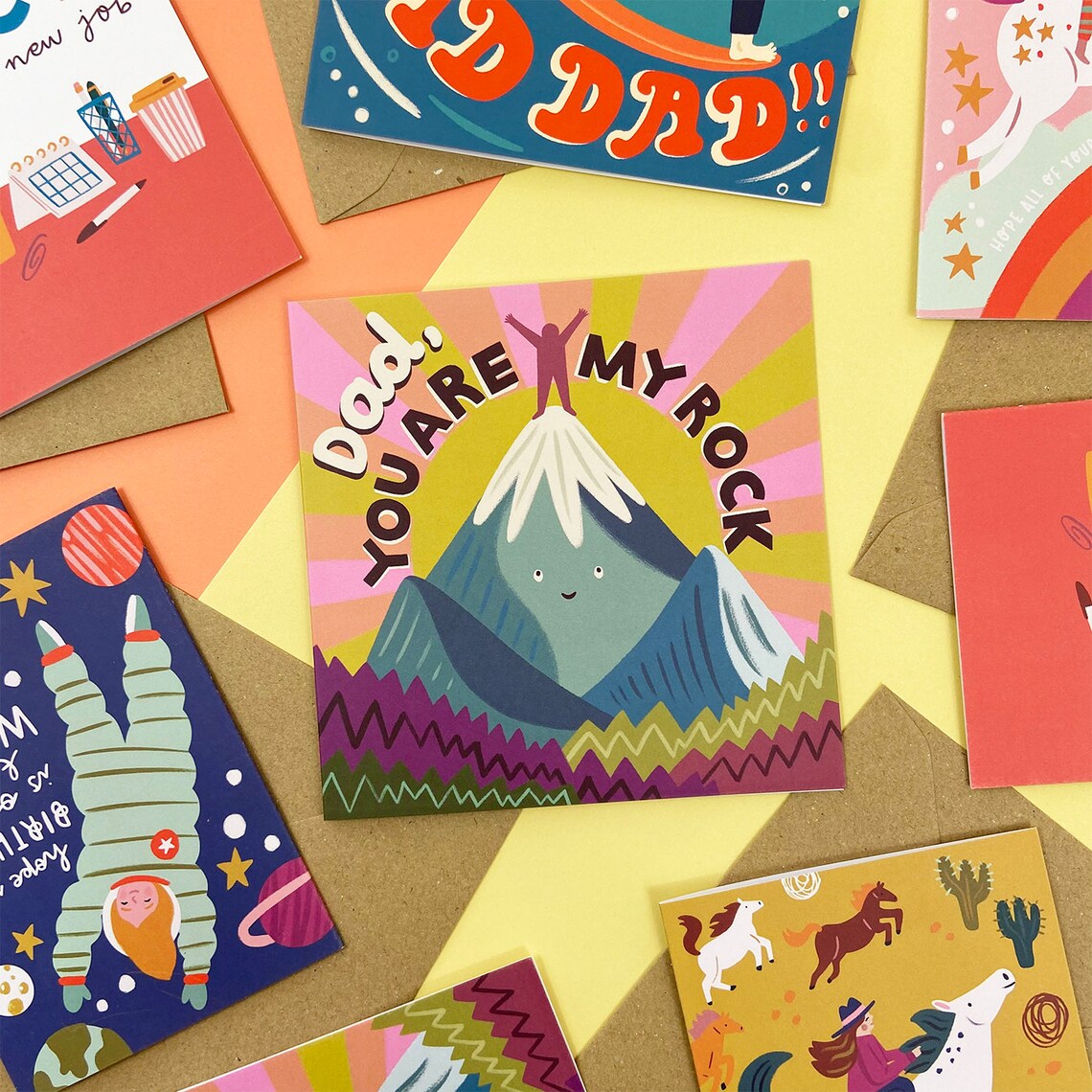 Rad Dad Greeting Card Surfer Father's Day Card Surfer - Etsy