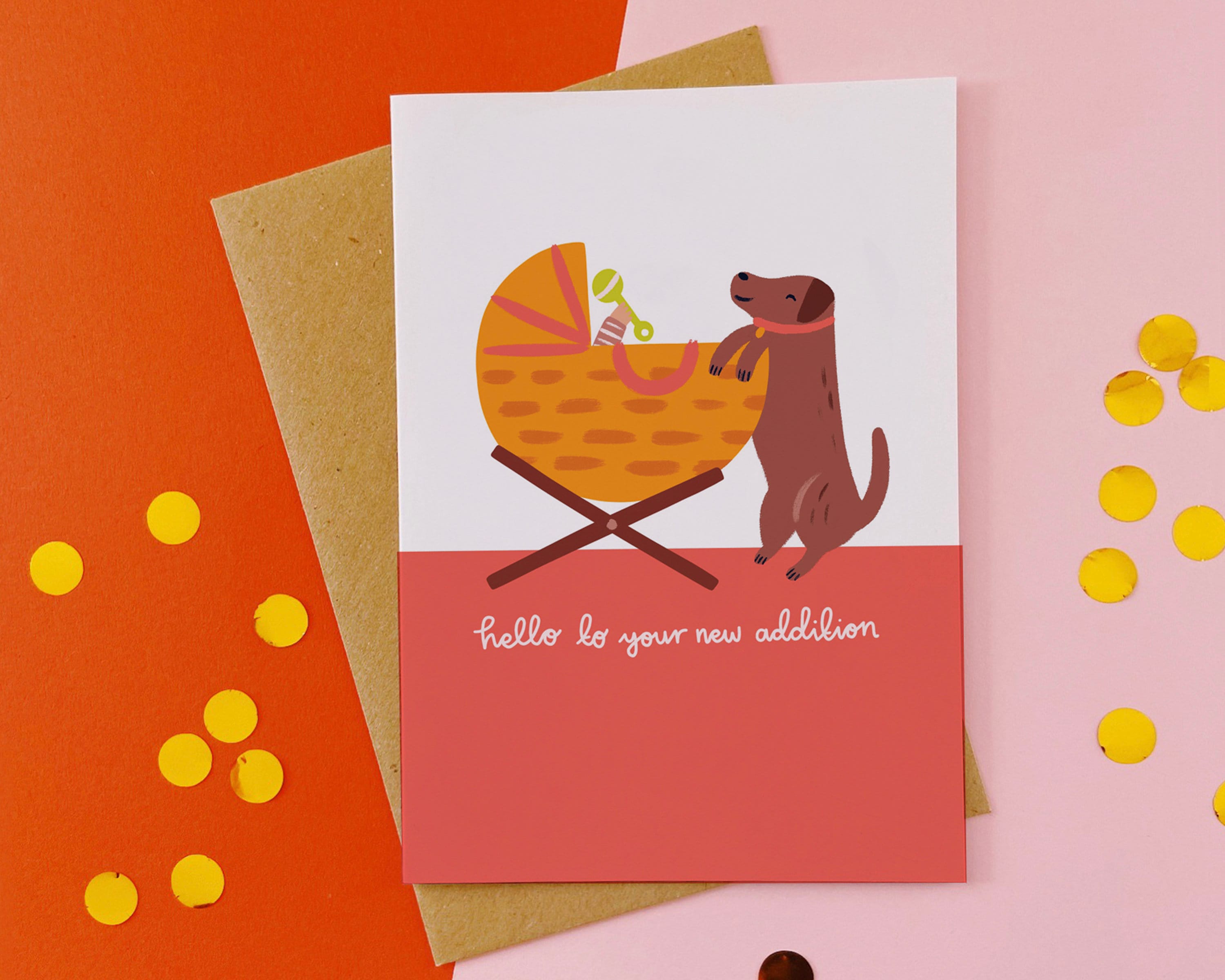 New Baby Card Blank Greeting Card Illustrated New Baby | Etsy