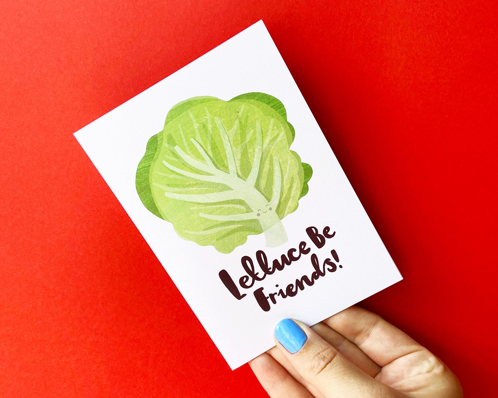 Lettuce Be Friends Funny Greetings Card Pun Card Everyday - Etsy UK