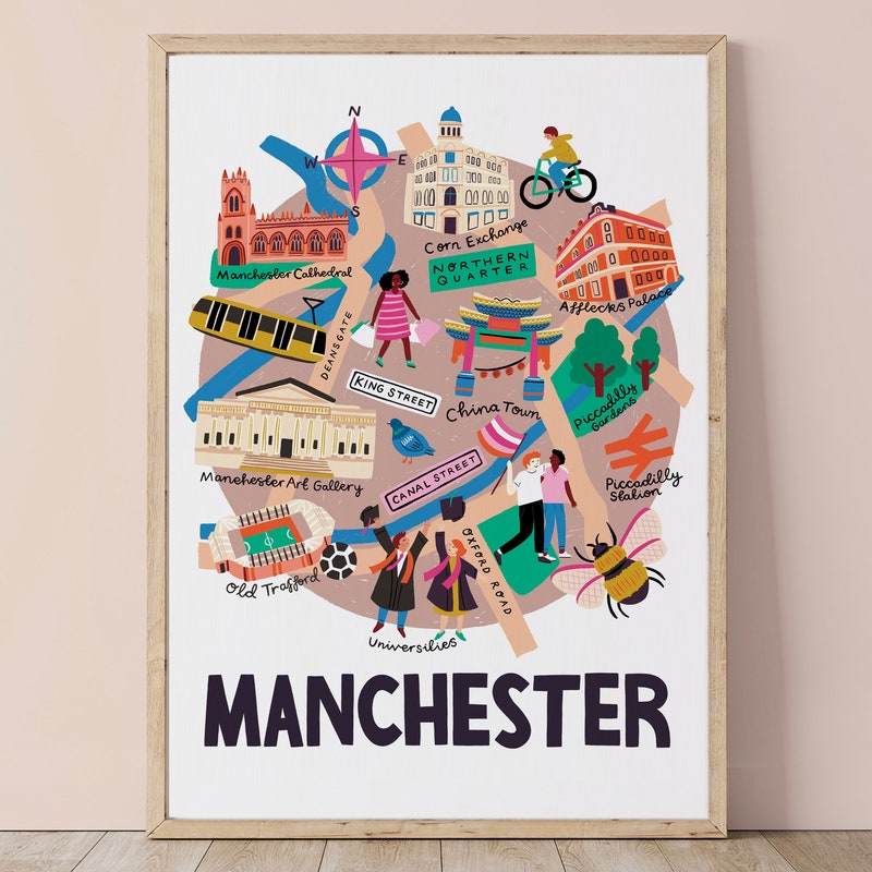 Manchester Print - Etsy UK