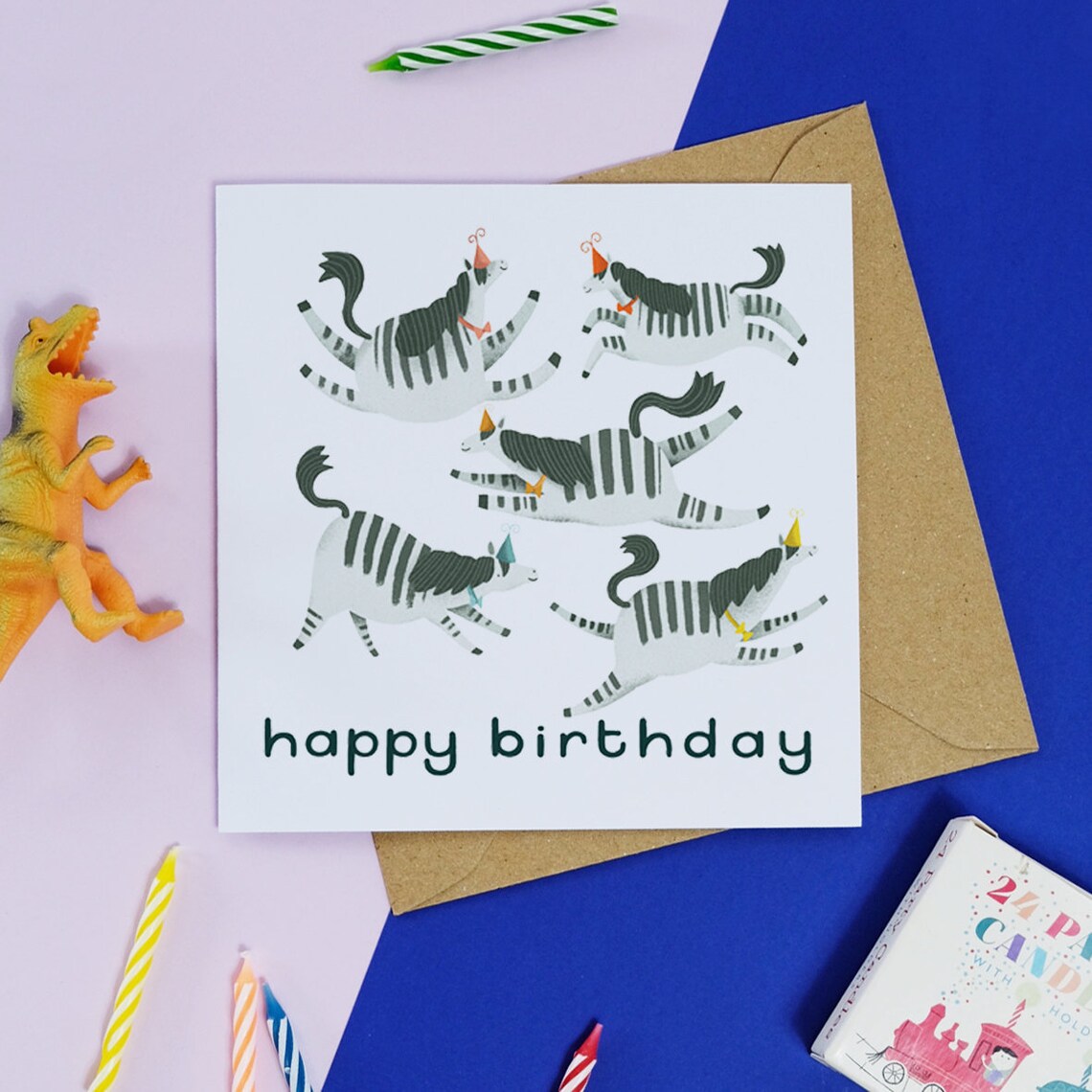 Zebra Birthday Card Kids Greeting Card Generic Kids Card Animal ...