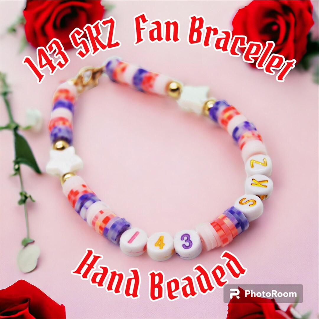 Stray Kids Fan Bracelet 143 SKZ Hand Beaded Stretchy Clasp - Etsy