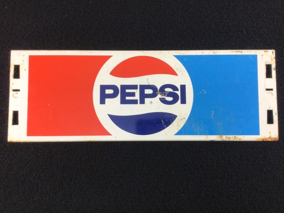 Vintage Original 1970's Metal Pepsi Advertising Sign. - Etsy