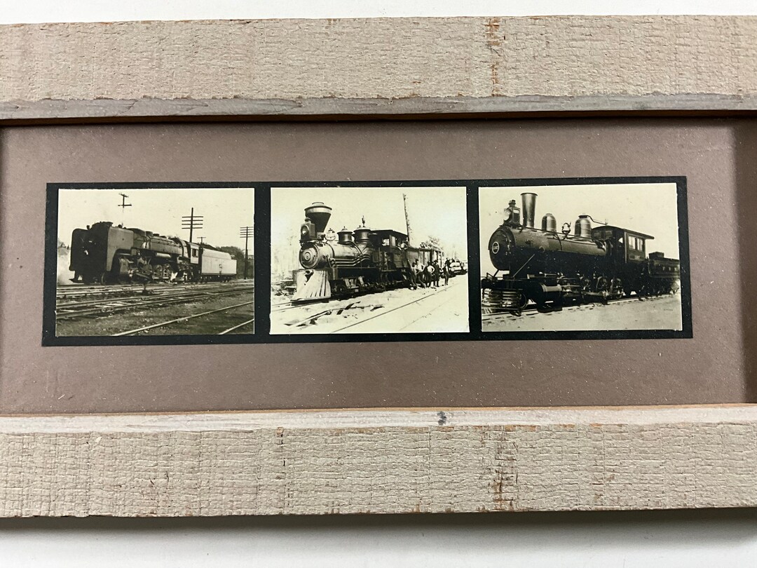 Vintage Framed Steam Engine Train Photos. - Etsy