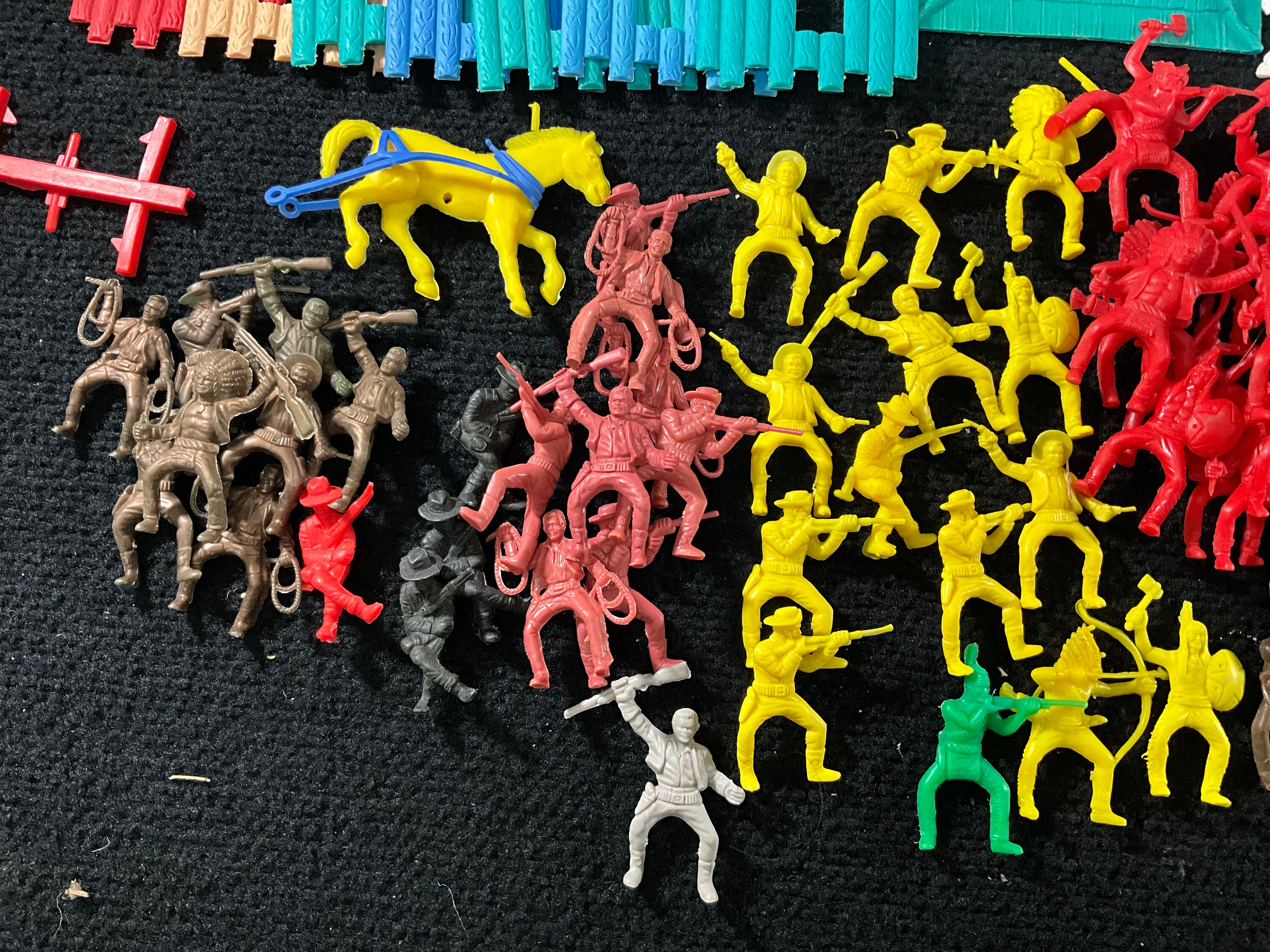 Large Vintage 1950's-60's Cowboys and Indians Horses Play Set. Marx - Etsy