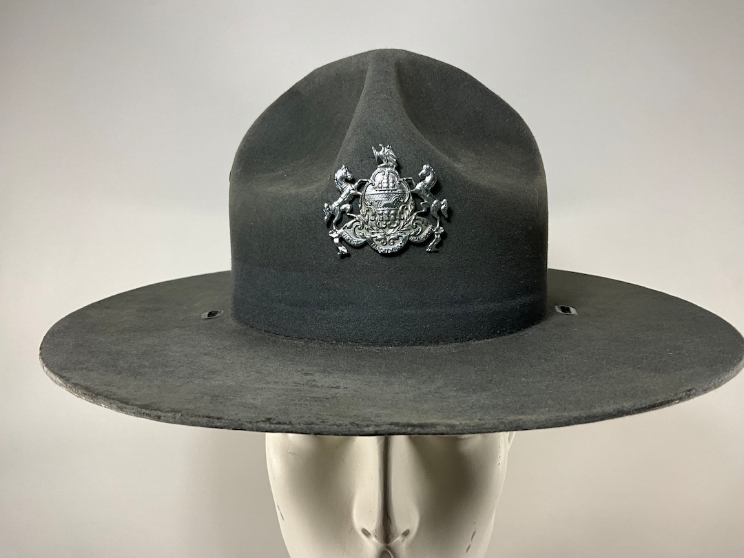 Vintage Stratton Felt Smokey State Police Hat Pennsylvania Coat of Arms ...