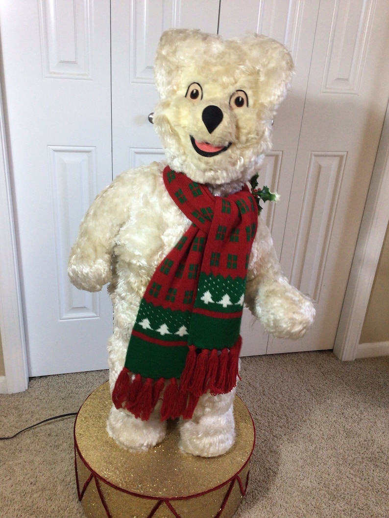 Vintage Christmas Mechanical Automaton Animatronic Store Front Dancing ...