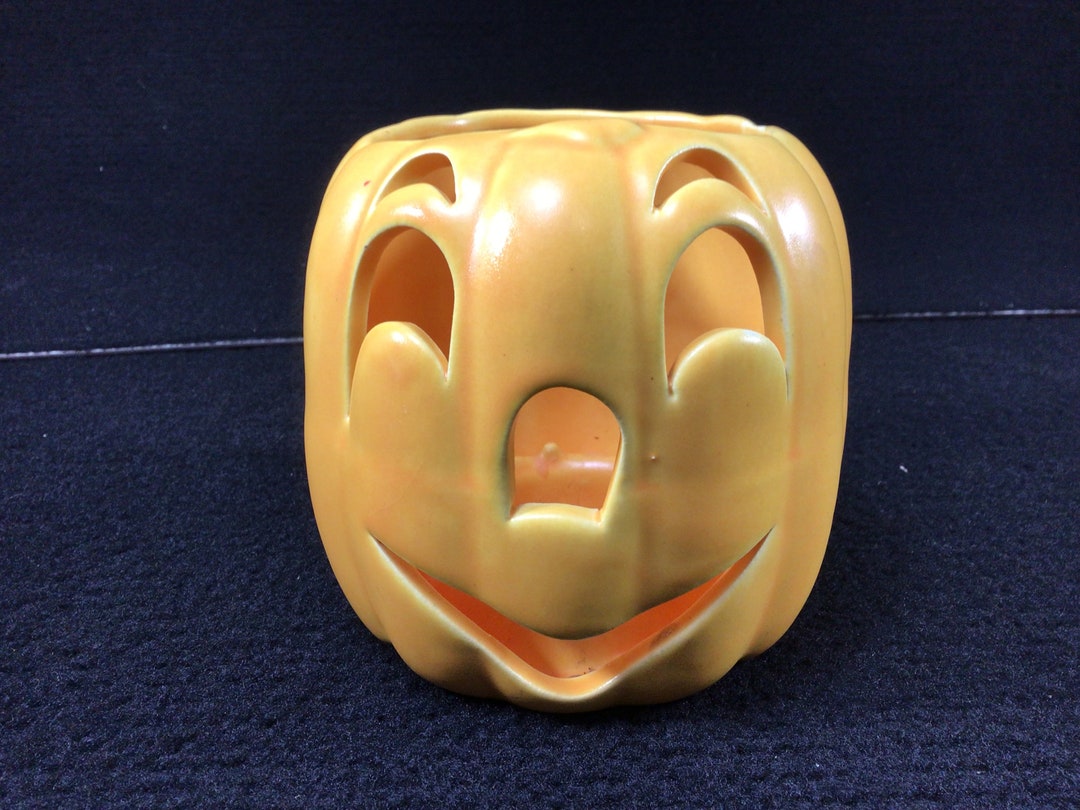 Vintage Haeger Ceramic Jack O' Lantern Pumpkin Halloween Votive Candle ...